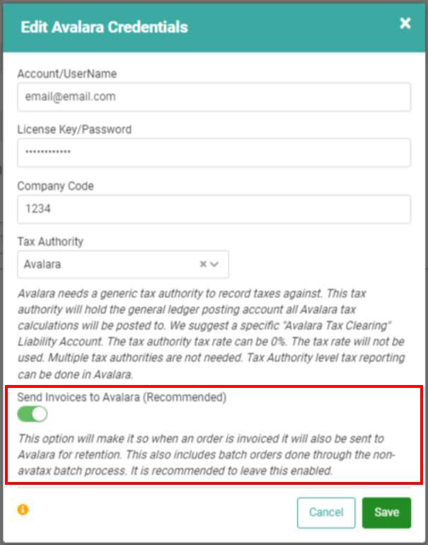 How to Set Up the Avalara Integration - LOU® - Powered by Evosus